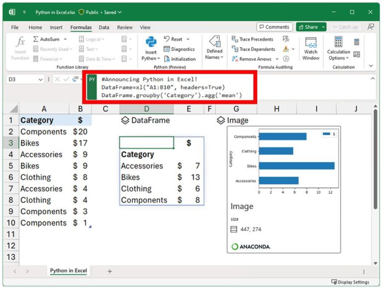 Die Integration von Python in Excel - meineTabelle : meineTabelle